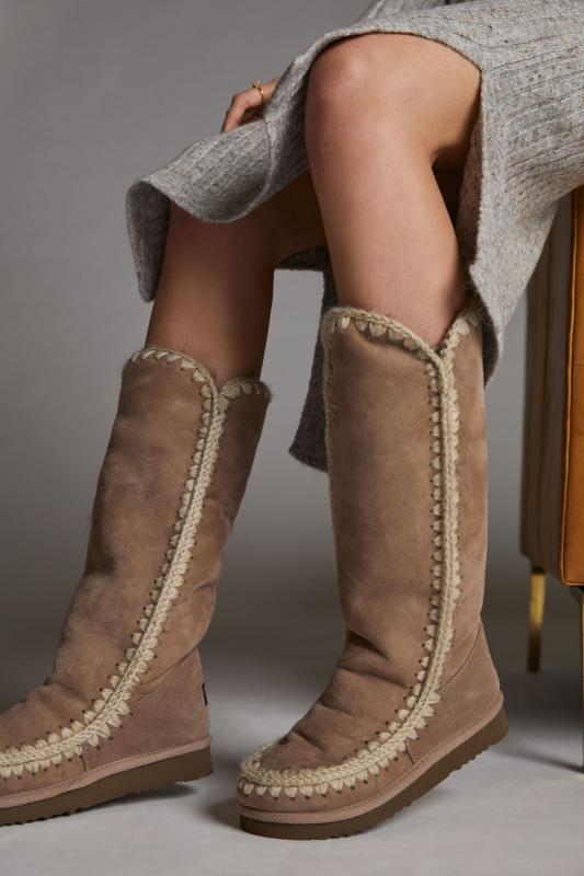 Mou Stitched Shearling Tall Boots | Anthropologie Korea - Women's ...