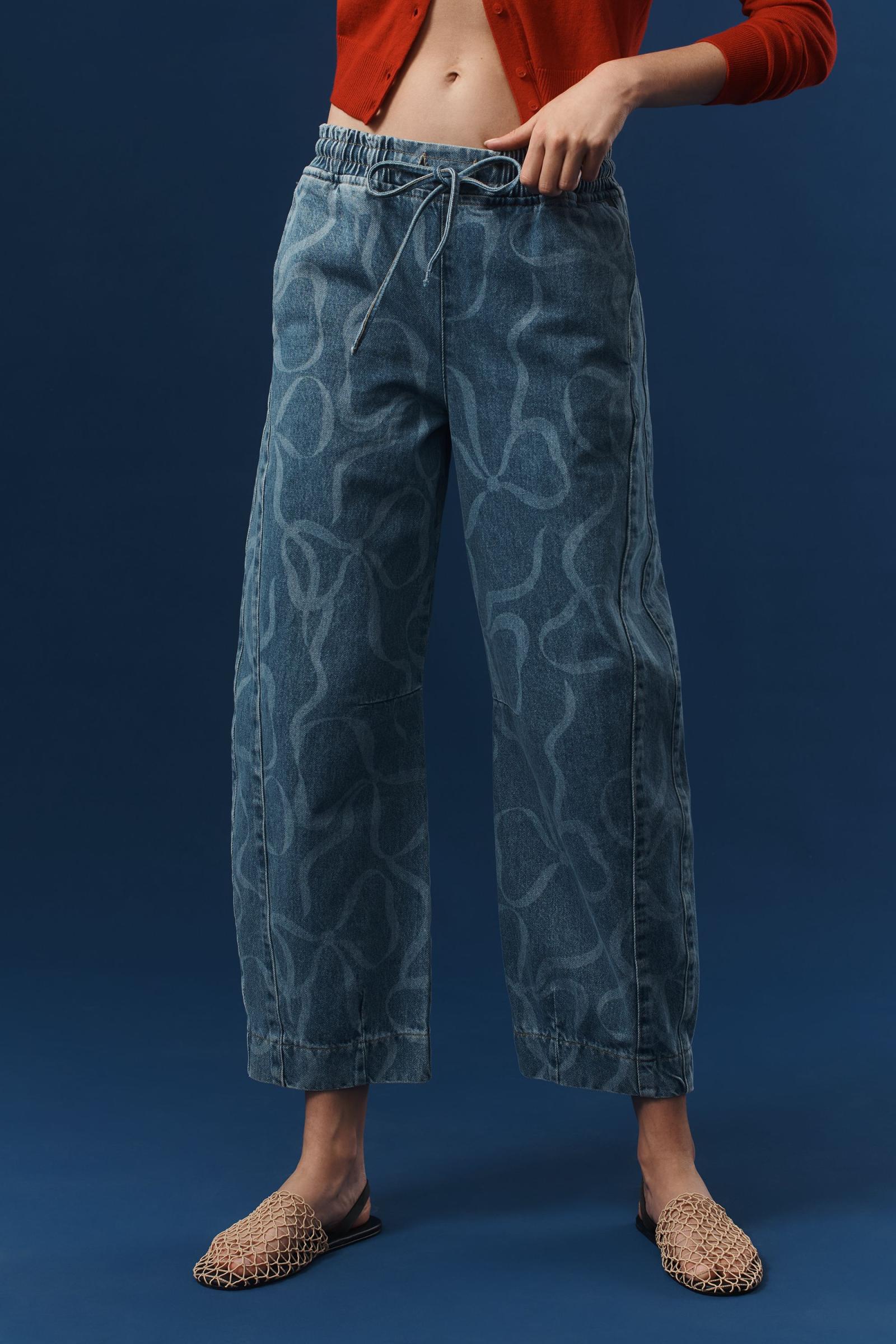 Damson Madder Felix Bow Laser Jeans | Anthropologie ホーム