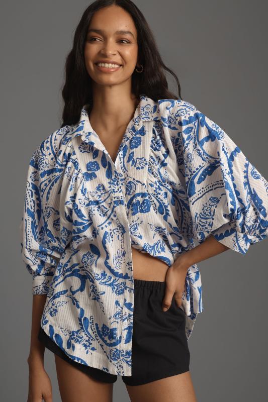 Maeve Easy Voluminous Buttondown Shirt | Anthropologie Mexico - Women's ...