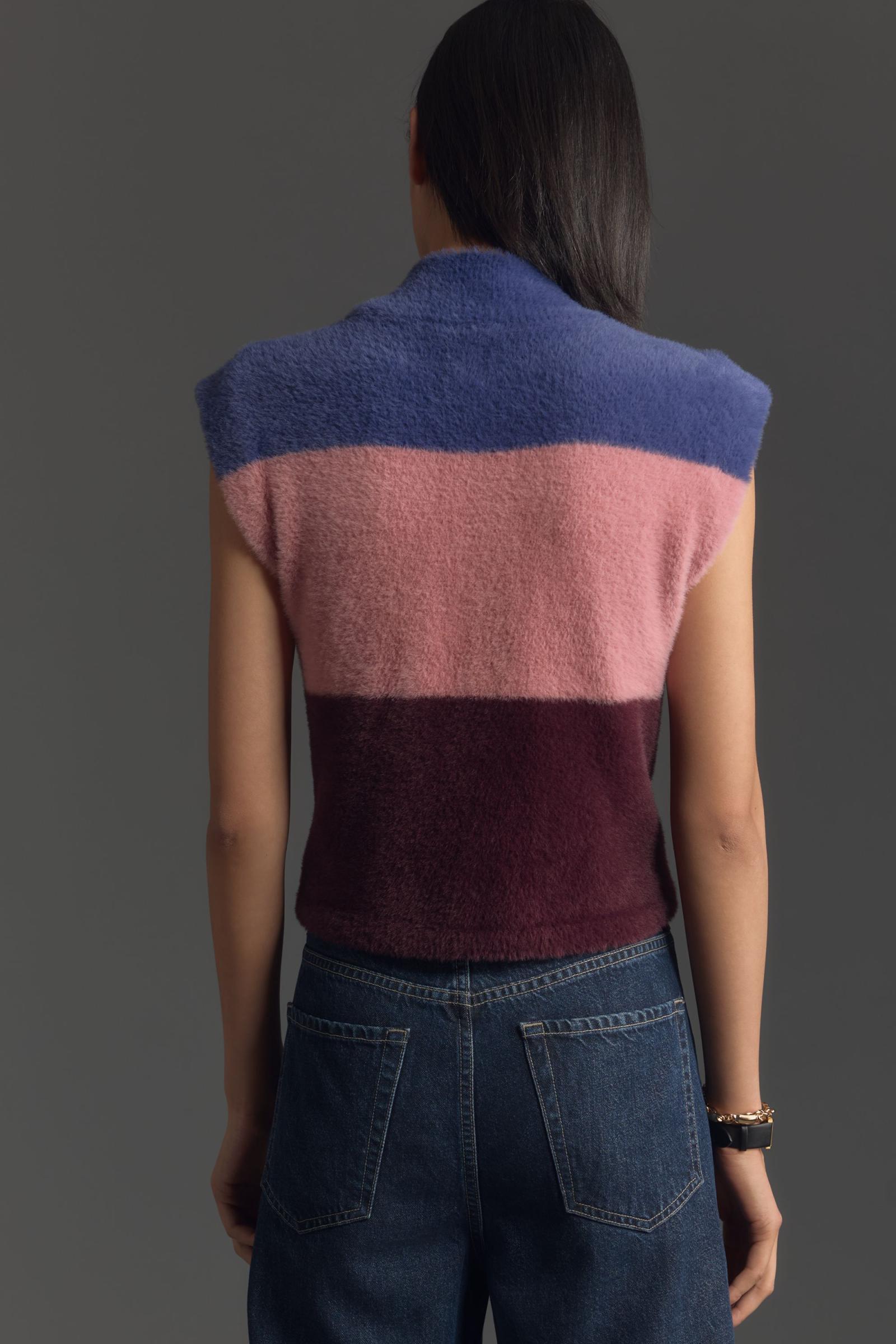 Maeve Colorblock Eyelash Sweater Vest | Anthropologie Japan - Women's ...