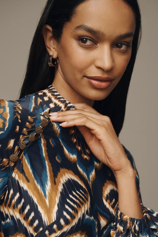 Farm Rio Pineapple Ikat Long-Sleeve Raglan Mini Dress | Anthropologie 台灣官方旗艦店 - 女裝，配飾及家品