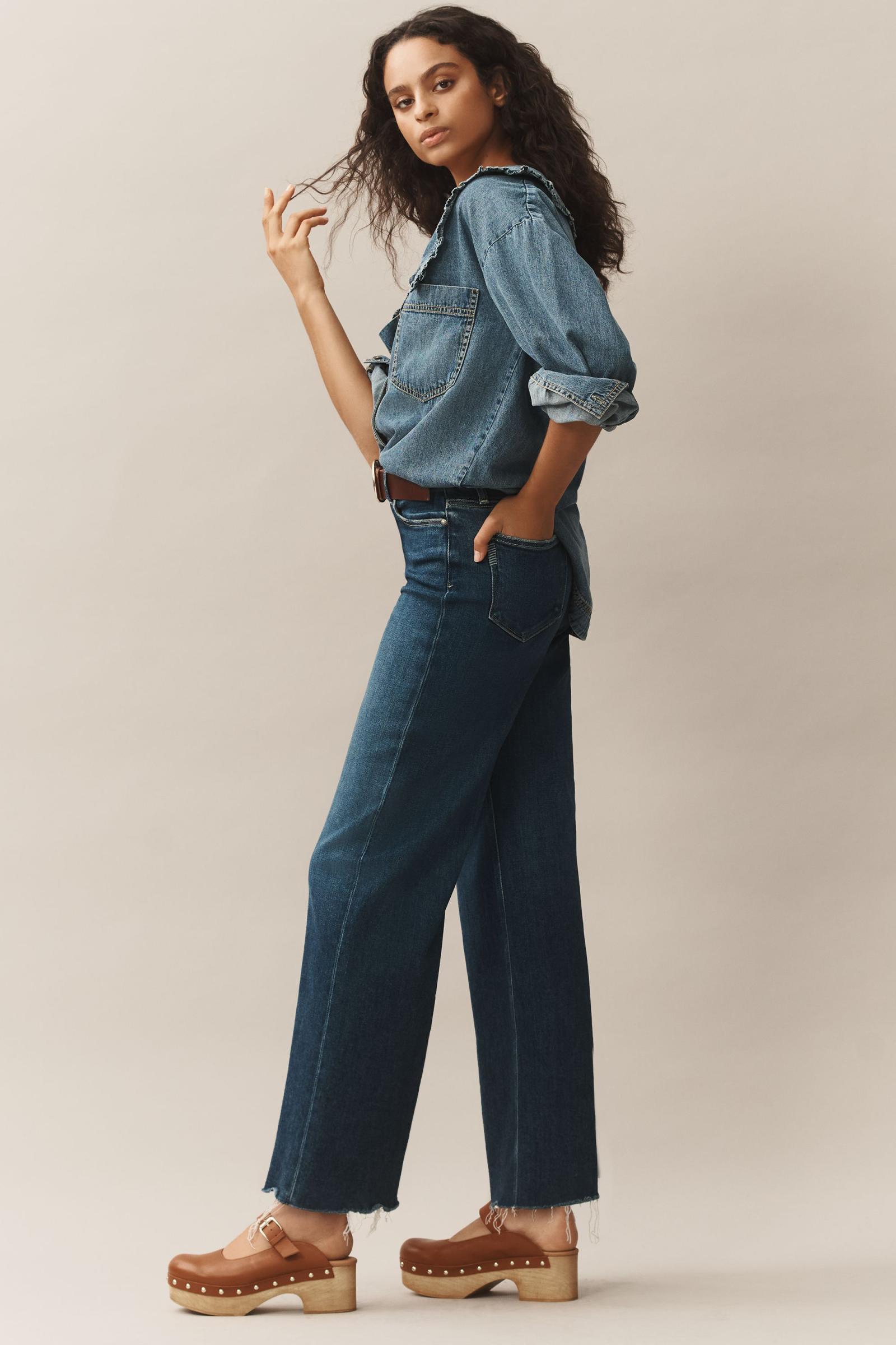 Paige Anessa 하이라이즈 와이드 레그 진 앤트로폴로지 한국 공식 스토어 유니크한 여성 패션 및 라이프스타일 편집샵 200개이상의 프리미엄 브랜드 여성 의류