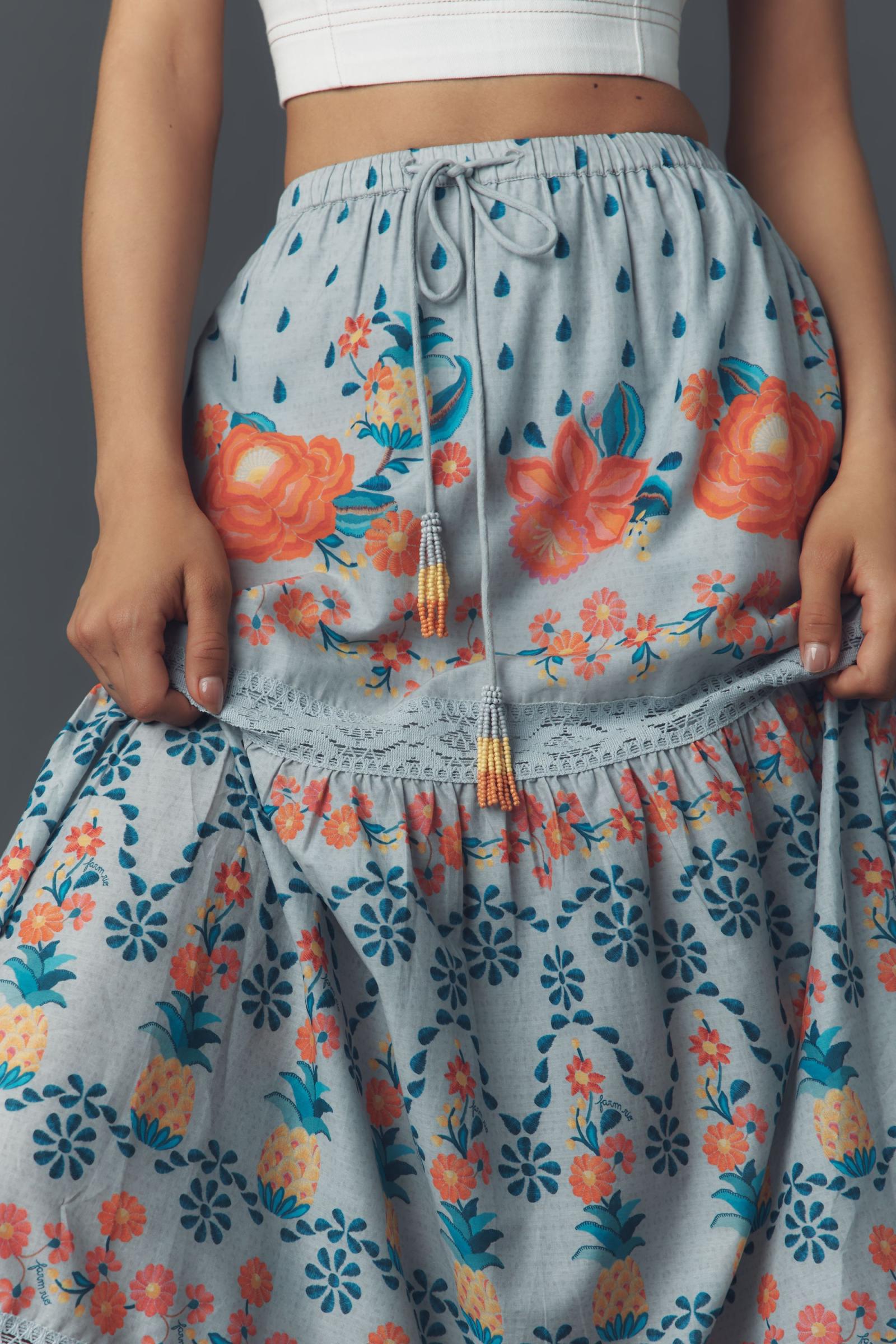 Farm Rio Tropical Delicacy Midi Skirt | Anthropologie Singapore - Women ...