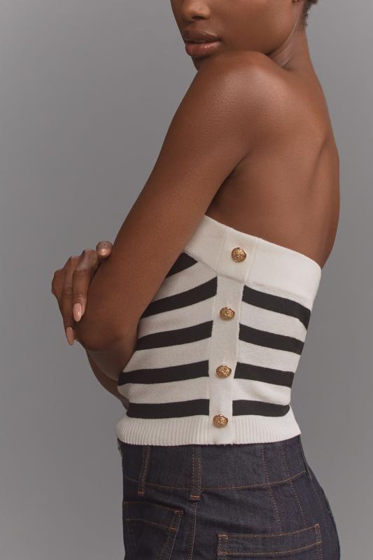 By Anthropologie Striped Side-Button Tube Top | Anthropologie Korea - Women's Clothing ...