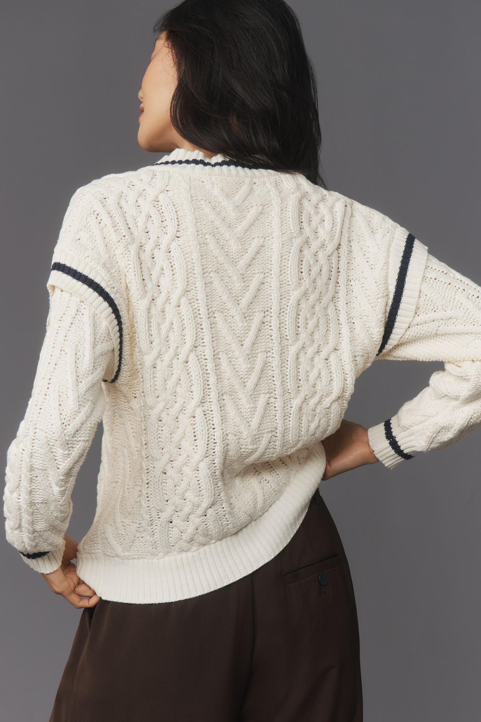 By Anthropologie Cable-Knit Bomber Sweater | Anthropologie Hong Kong ...
