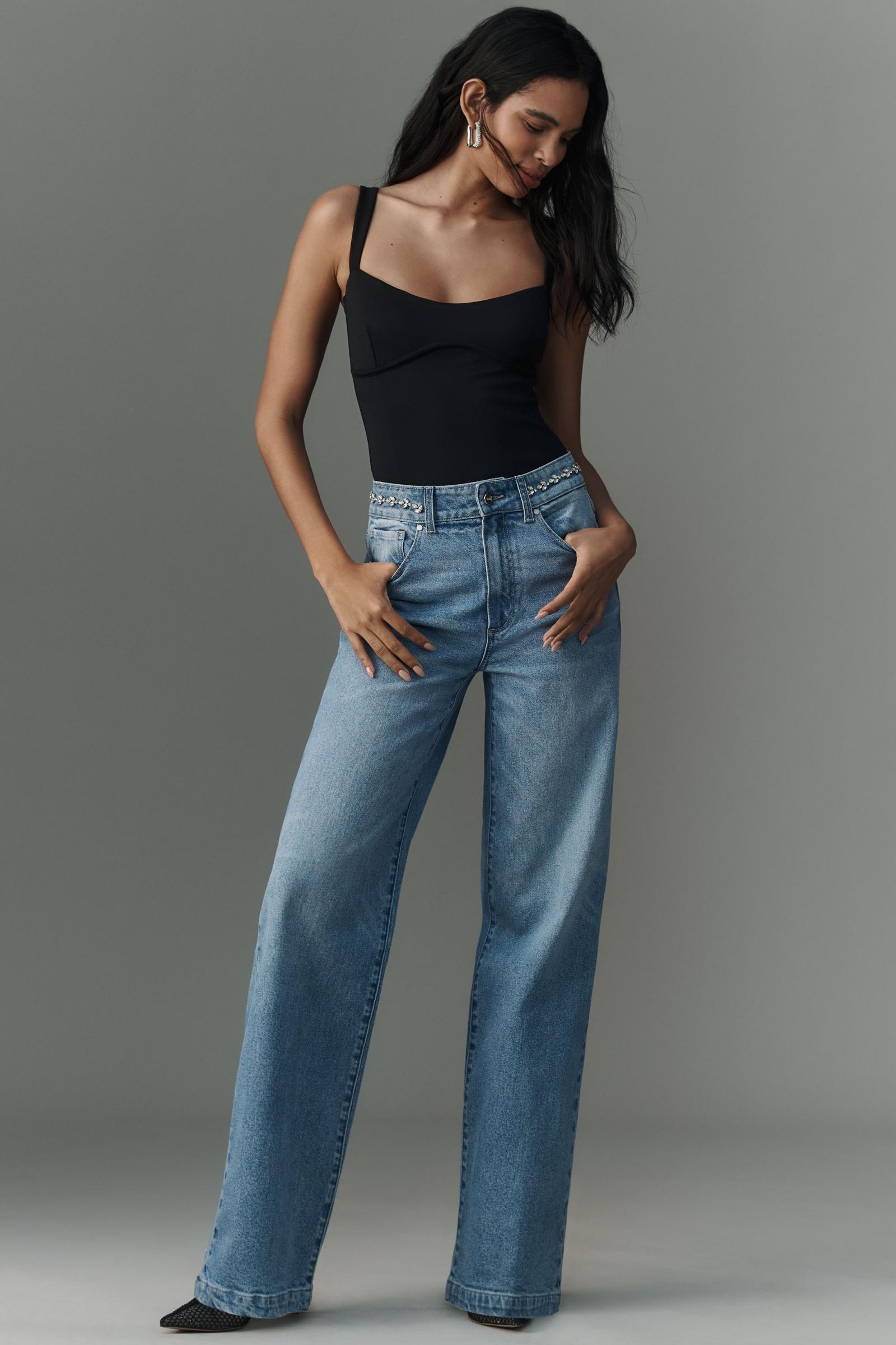 Paige Sasha 하이라이즈 와이드 레그 진 앤트로폴로지 한국 공식 스토어 유니크한 여성 패션 및 라이프스타일 편집샵 200개이상의 프리미엄 브랜드 여성 의류