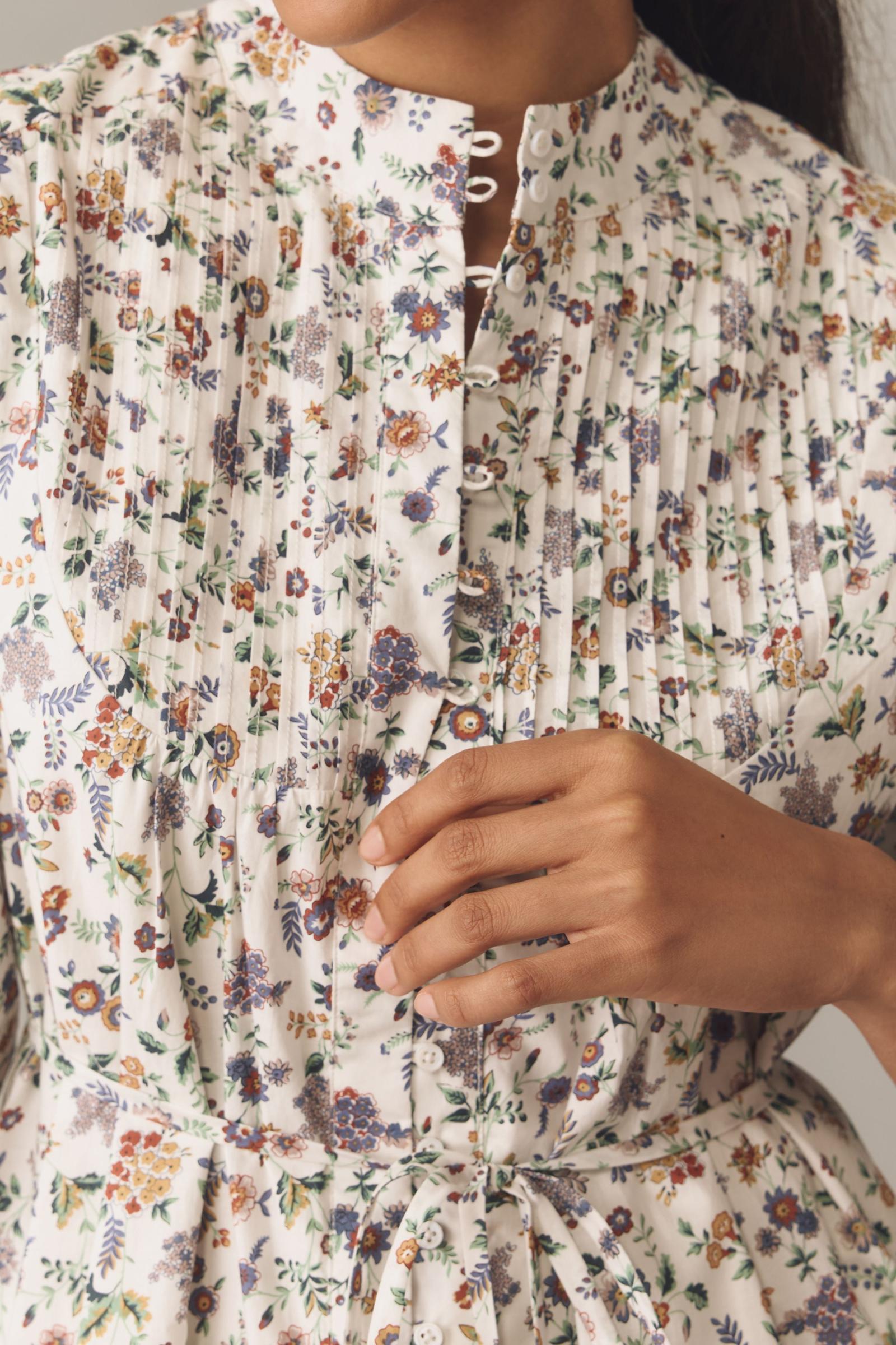 English Factory Long-Sleeve Pintuck Smocked Mini Dress | Anthropologie ...