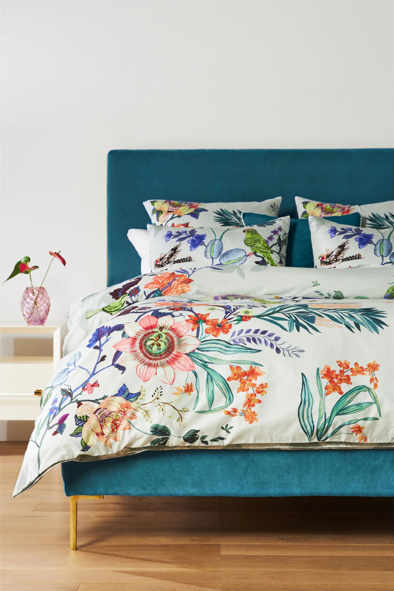 Waverly Organic Cotton Sateen Floral Duvet Cover Anthropologie Japan Women s Clothing Accessories Home