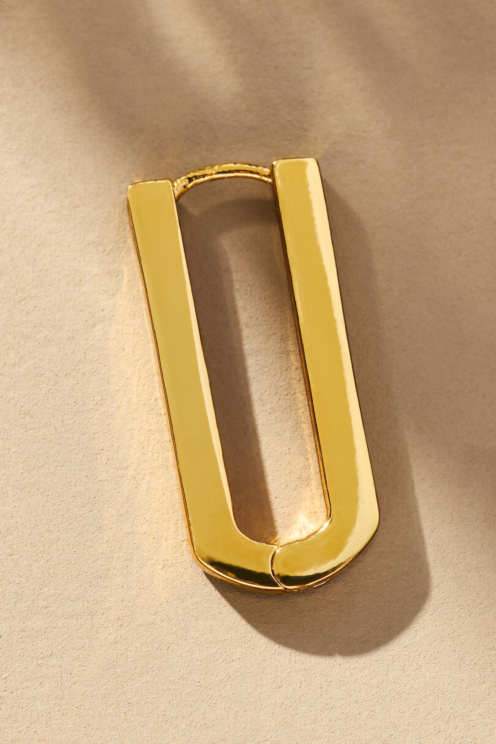 Rectangular Huggie Hoop Earrings | Anthropologie Singapore - Women's Clothing, Accessories & Home