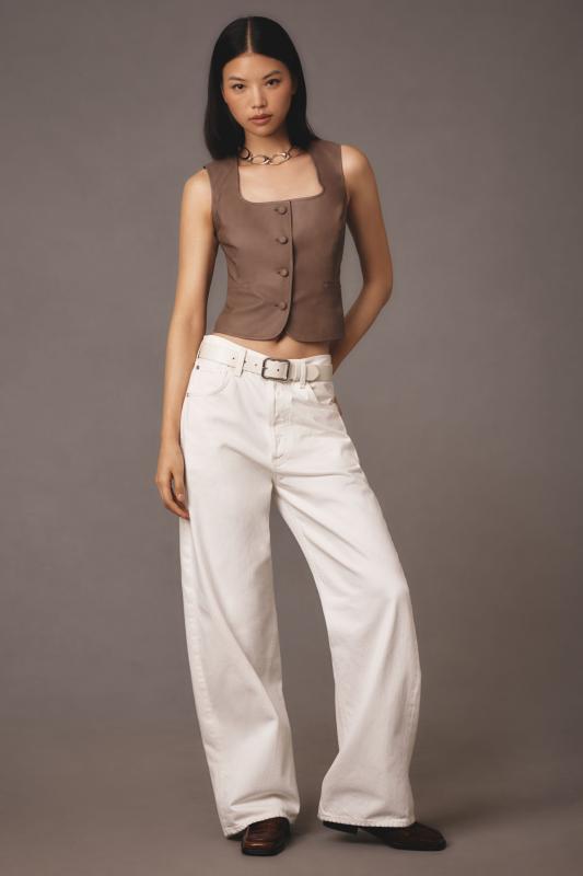 플랫 화이트 인조 가죽 조끼 앤트로폴로지 한국 공식 스토어 유니크한 여성 패션 및 라이프스타일 편집샵 200개이상의 프리미엄 브랜드 여성 의류 액세서리 홈