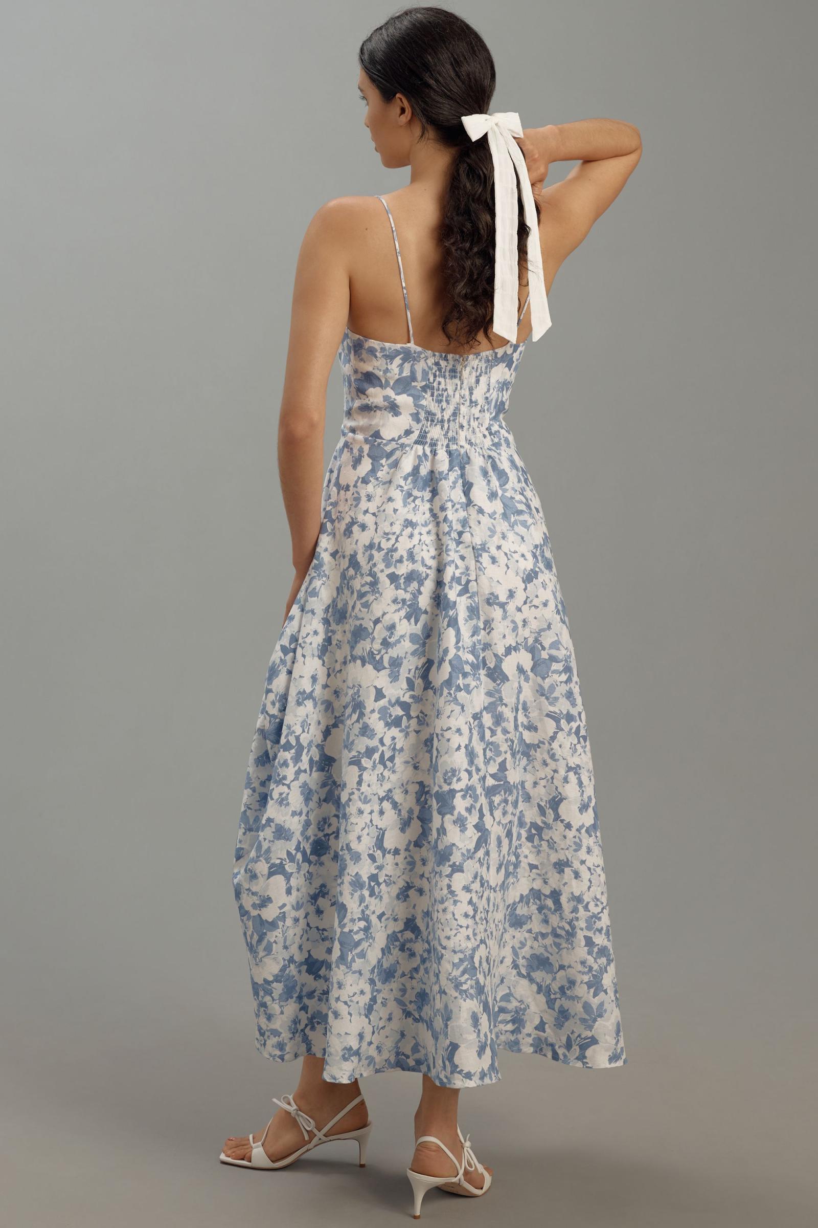 Reformation 모네트 리넨 미디 드레스 앤트로폴로지 한국 공식 스토어 유니크한 여성 패션 및 라이프스타일 편집샵 200개이상의 프리미엄 브랜드 여성 의류