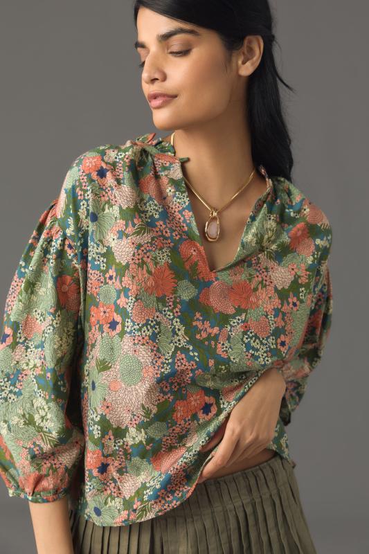 트로바타 올리 블라우스 앤트로폴로지 한국 공식 스토어 유니크한 여성 패션 및 라이프스타일 편집샵 200개이상의 프리미엄 브랜드 여성 의류 액세서리 홈 인테리어