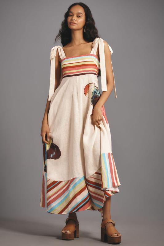 애스턴 스튜디오 피파 리넨 미디 드레스 앤트로폴로지 한국 공식 스토어 유니크한 여성 패션 및 라이프스타일 편집샵 200개이상의 프리미엄 브랜드 여성 의류 액세서리