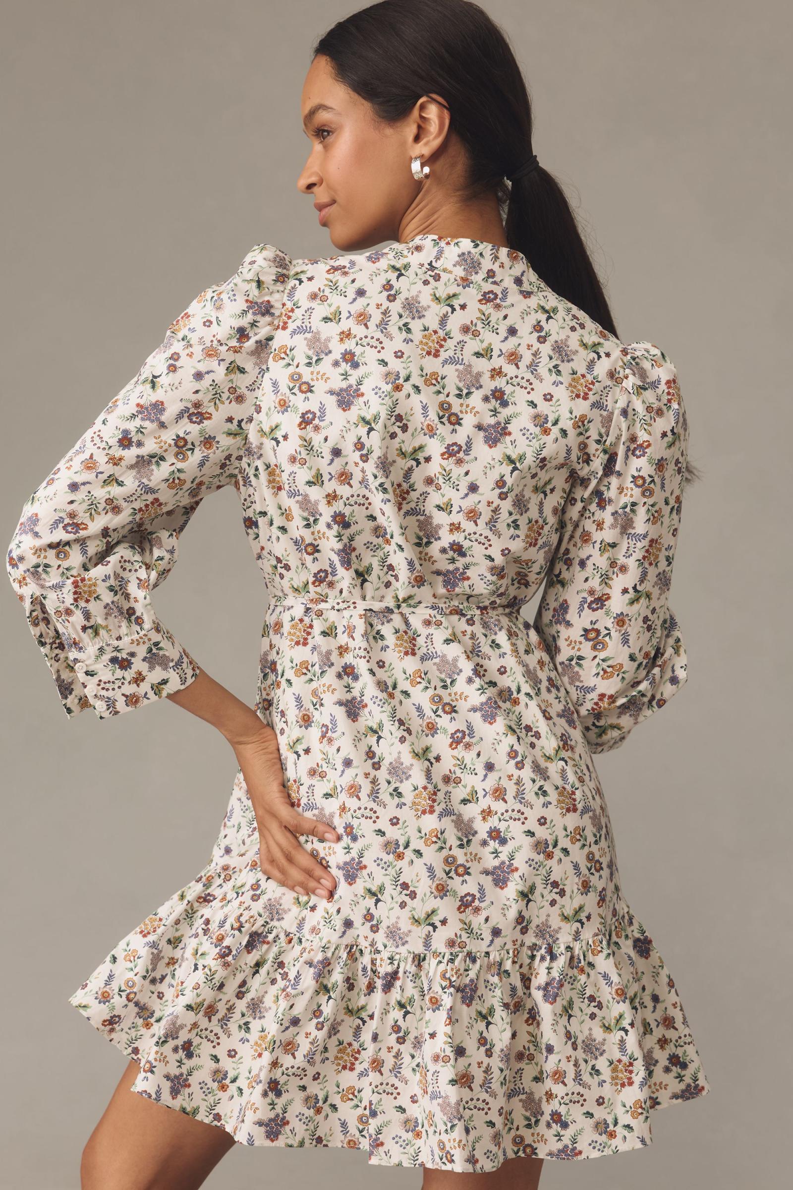 English Factory Long-Sleeve Pintuck Smocked Mini Dress | Anthropologie ...