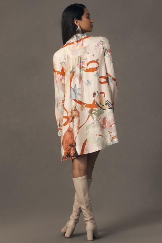 Maeve의 Caroline 타이넥 미니 드레스 앤트로폴로지 한국 공식 스토어 유니크한 여성 패션 및 라이프스타일 편집샵 200개이상의 프리미엄 브랜드 여성 의류