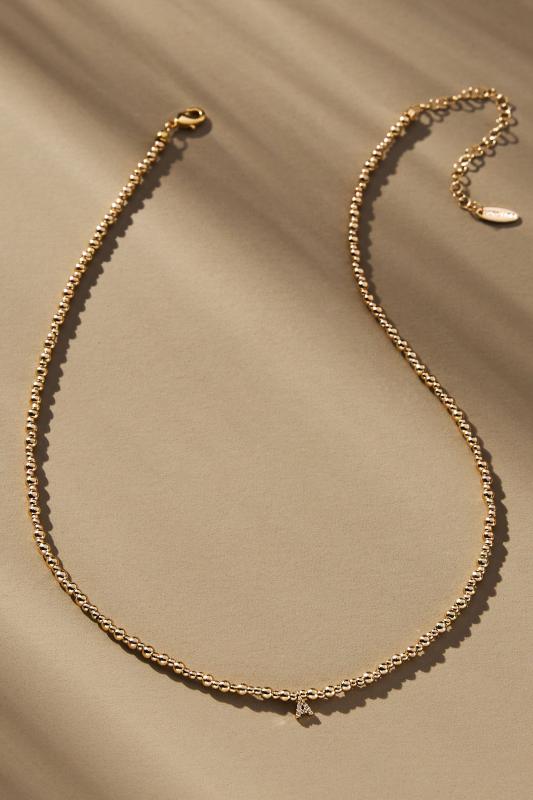 Beaded Mini Bubble Letter Monogram Necklace | Anthropologie ホーム