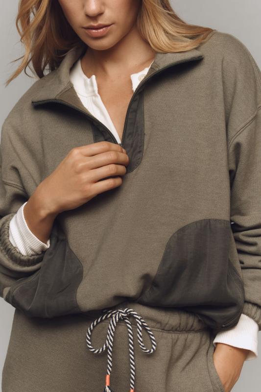 선드리 포포버 쿼터 지퍼 스웨트셔츠 앤트로폴로지 한국 공식 스토어 유니크한 여성 패션 및 라이프스타일 편집샵 200개이상의 프리미엄 브랜드 여성 의류 액세서리