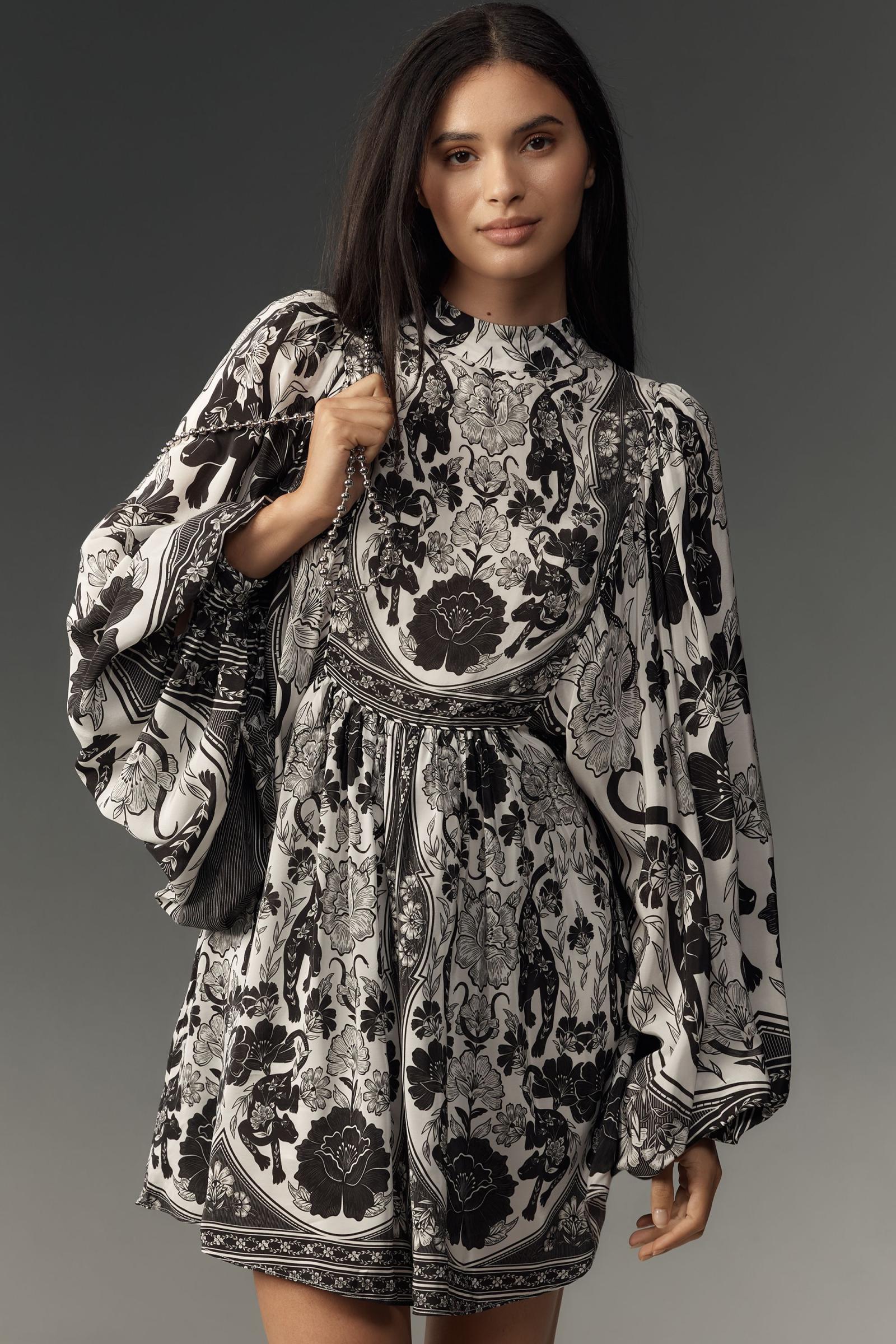 農場里奧高領長袖迷你連衣裙 | Anthropologie 台灣官方旗艦店 - 女裝，配飾及家品