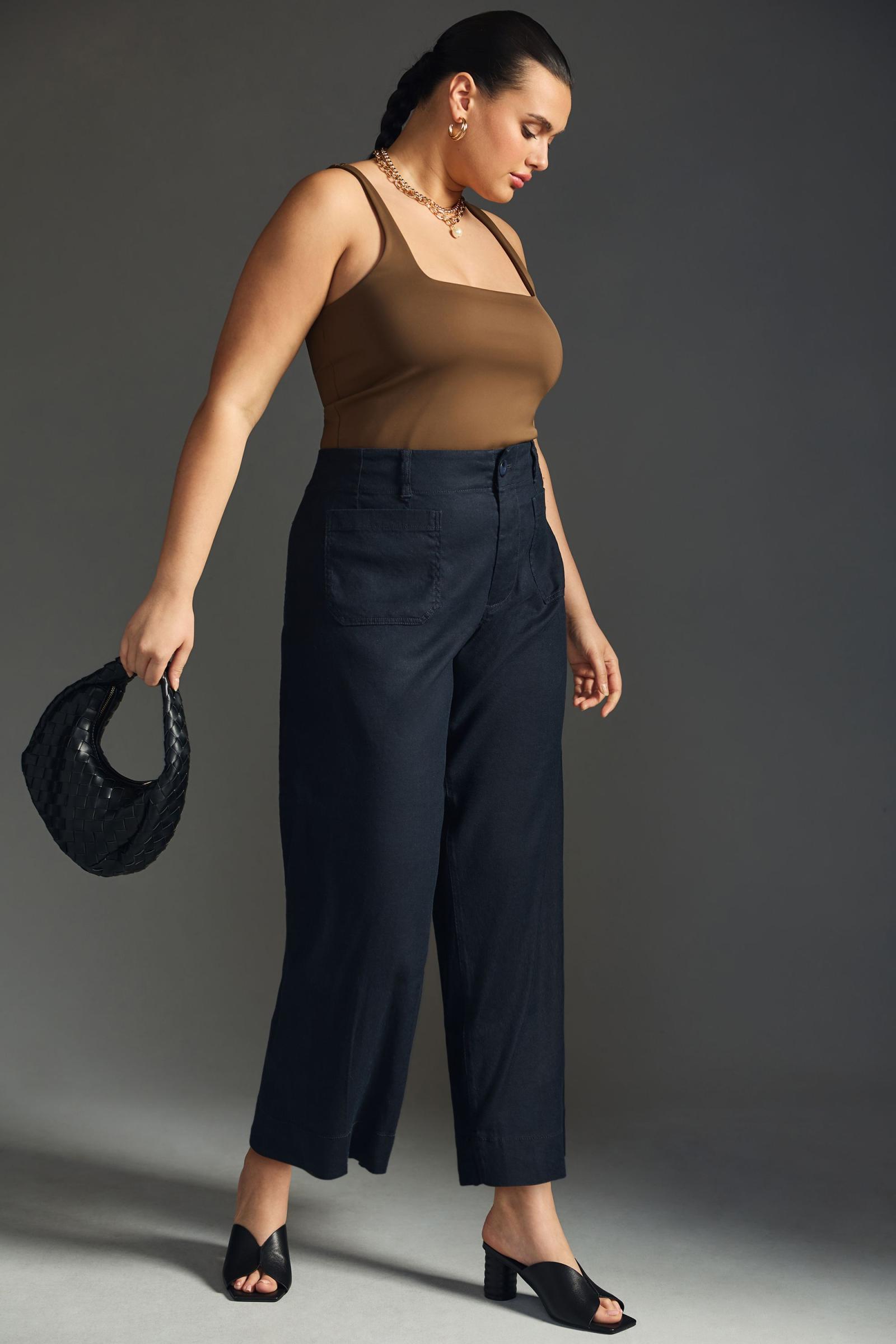 The Colette Cropped Wide-Leg Pants by Maeve: Linen Edition ...