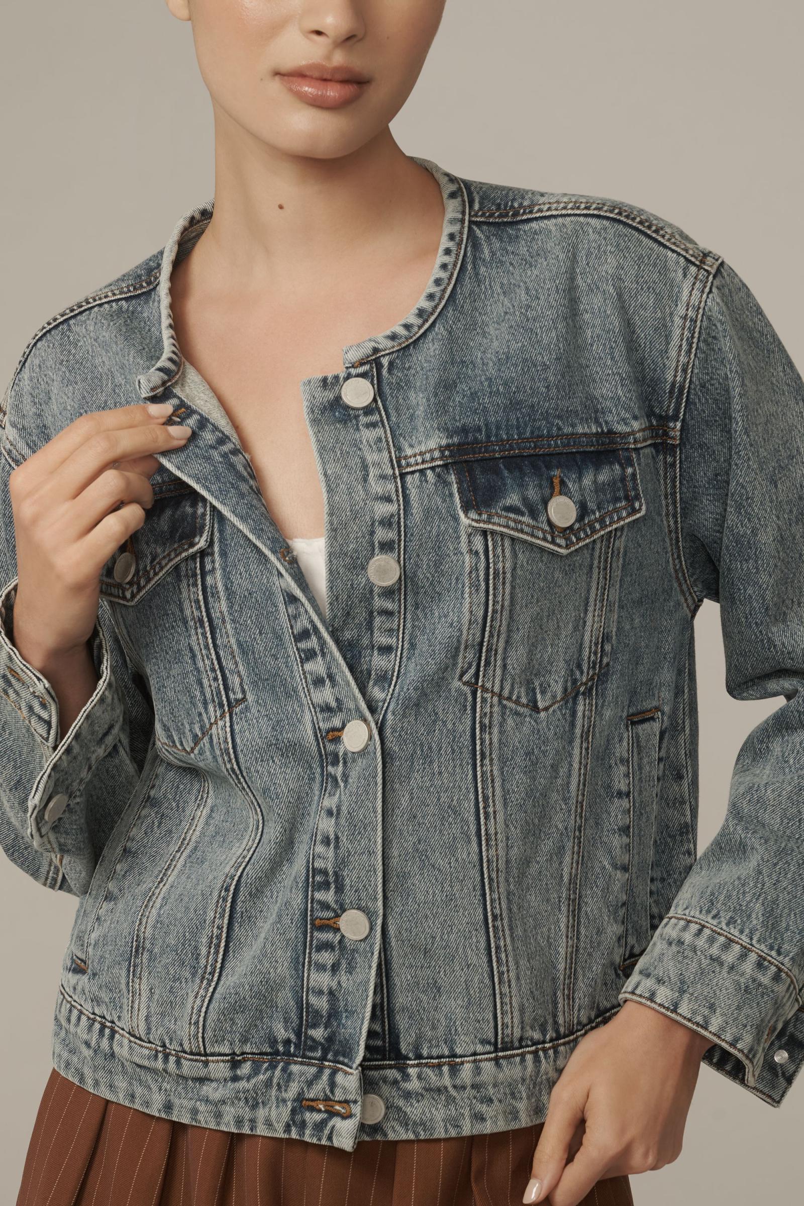 BLANKNYC Heads Up Collarless Denim Jacket | Anthropologie Japan - Women ...