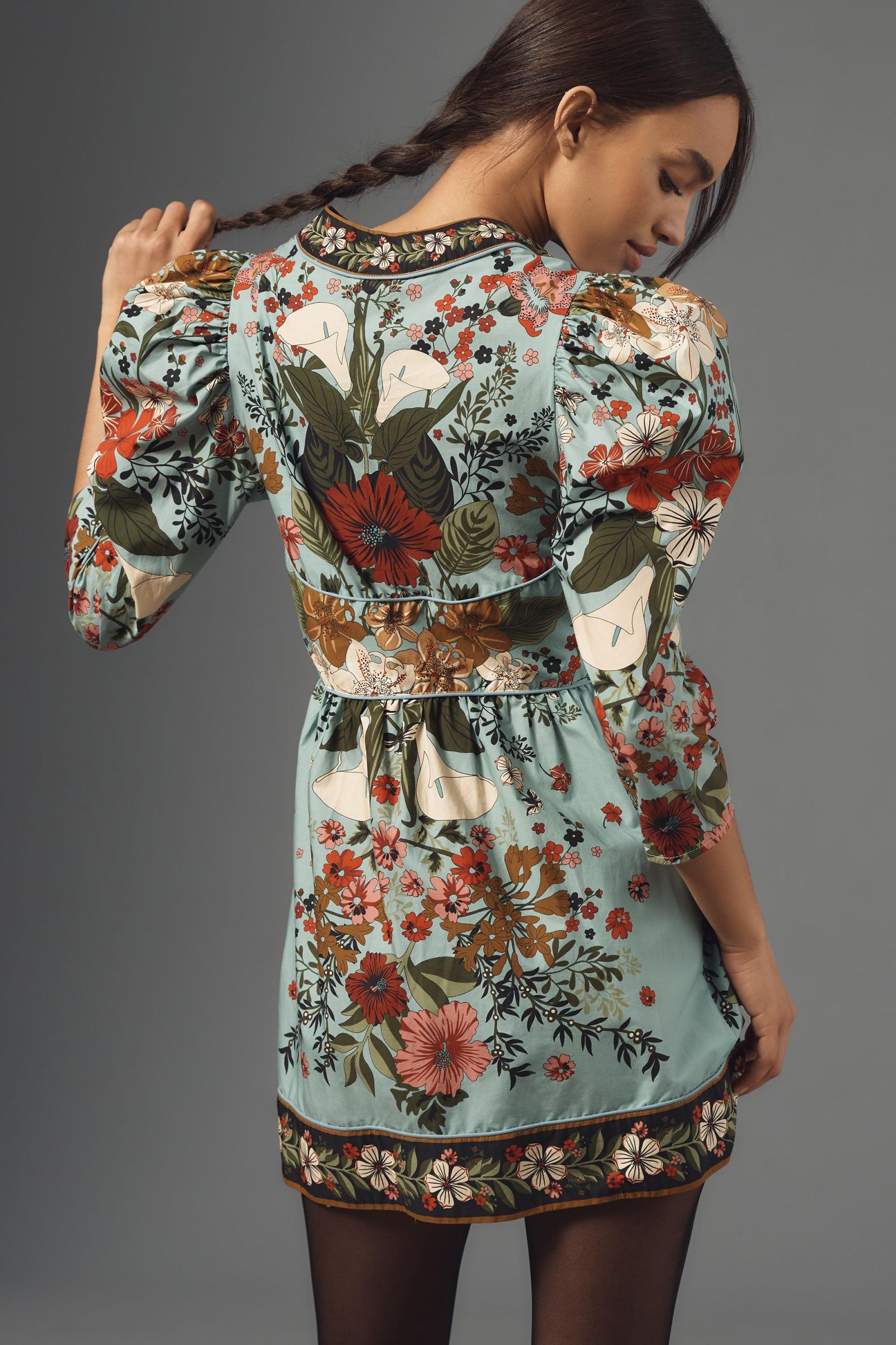 Mini Vestido Farm Rio Blue Beauty Bouquet | Anthropologie México - Ropa ...