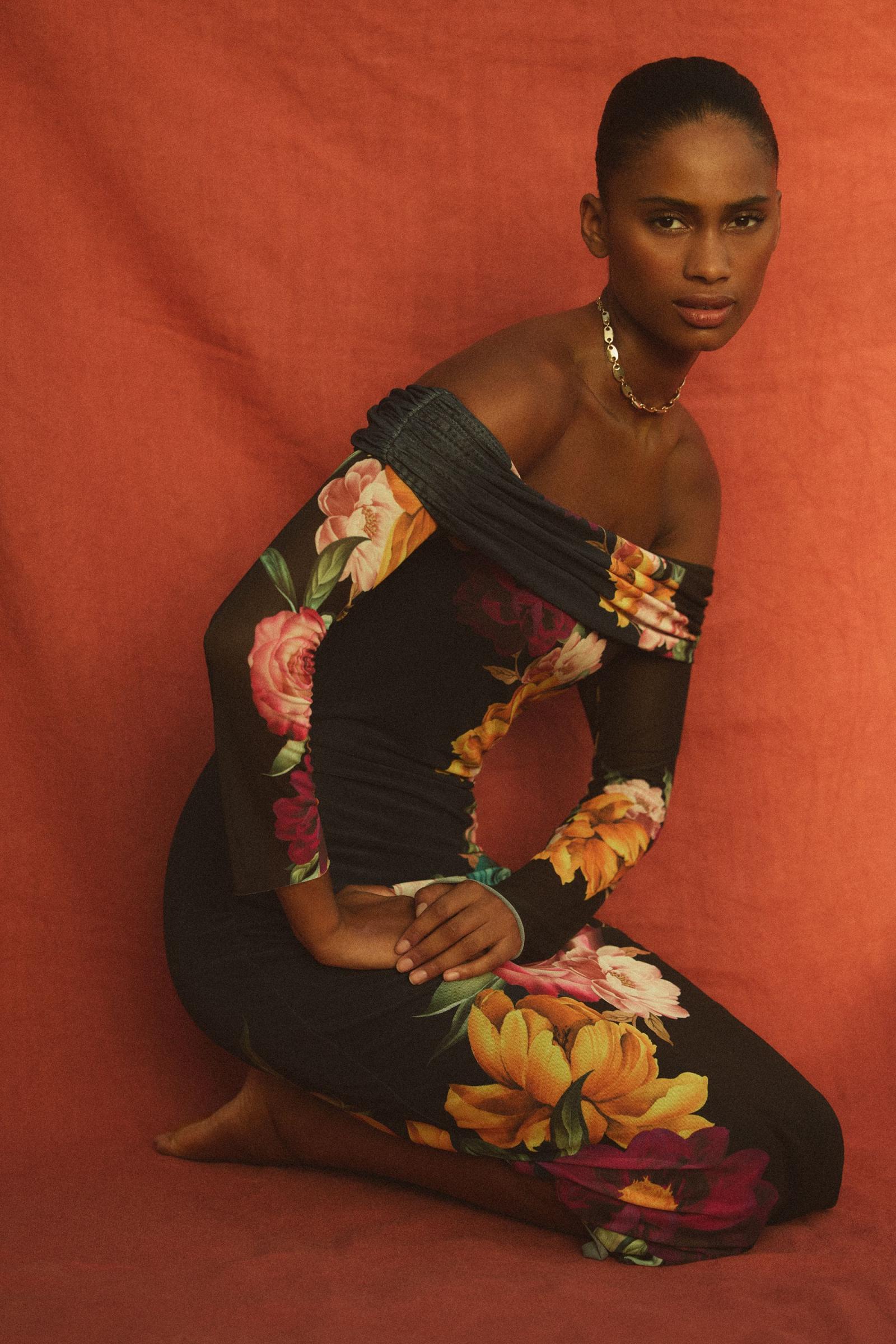 Afrm 프라야 오프숄더 메시 미디 드레스 앤트로폴로지 한국 공식 스토어 유니크한 여성 패션 및 라이프스타일 편집샵 200개이상의 프리미엄 브랜드 여성 의류