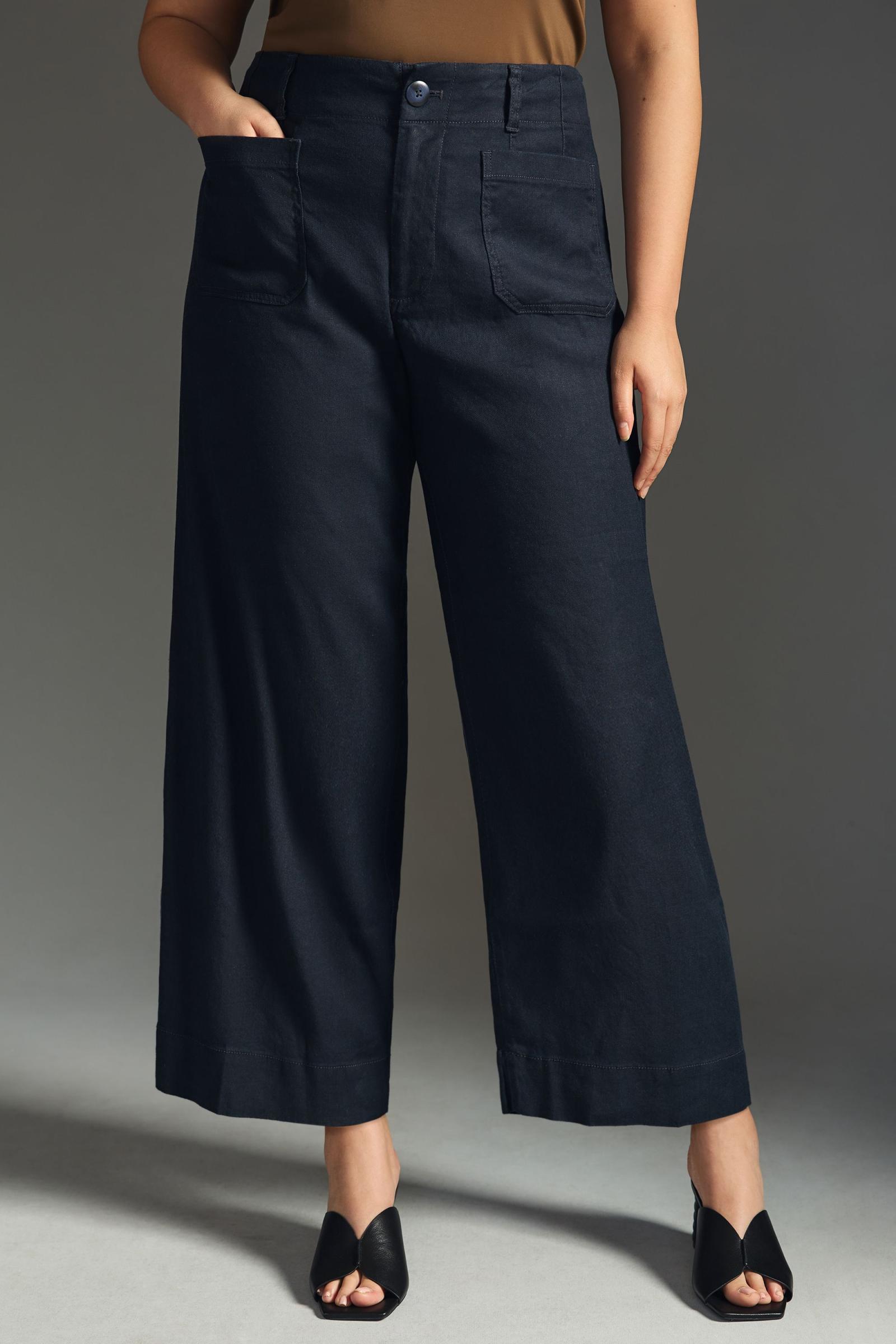 The Colette Cropped Wide-Leg Pants by Maeve: Linen Edition ...