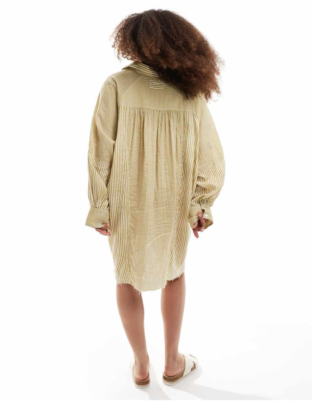 ASOS Curve - ASOS DESIGN Curve relaxed laundered shirt mini dress in ...