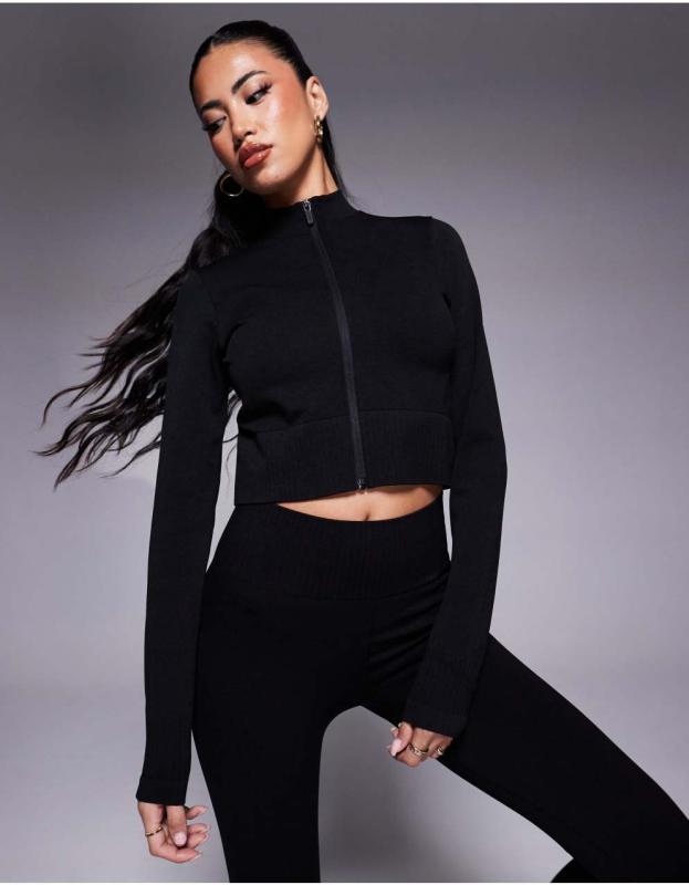 4505 - 4505 シームレス・フィッティング・ジップアップ・トラックトップ（ブラック をオンライン購入 | ASOS 日本公式サイト | トレンド&ファッションのオンラインストア