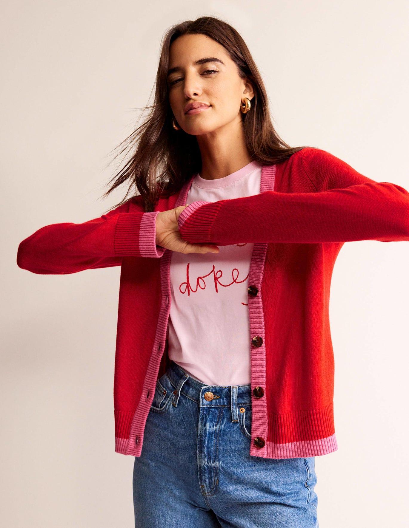 Alma Contrast Trim Cardigan | Boden Clothing for Women, Men and ...