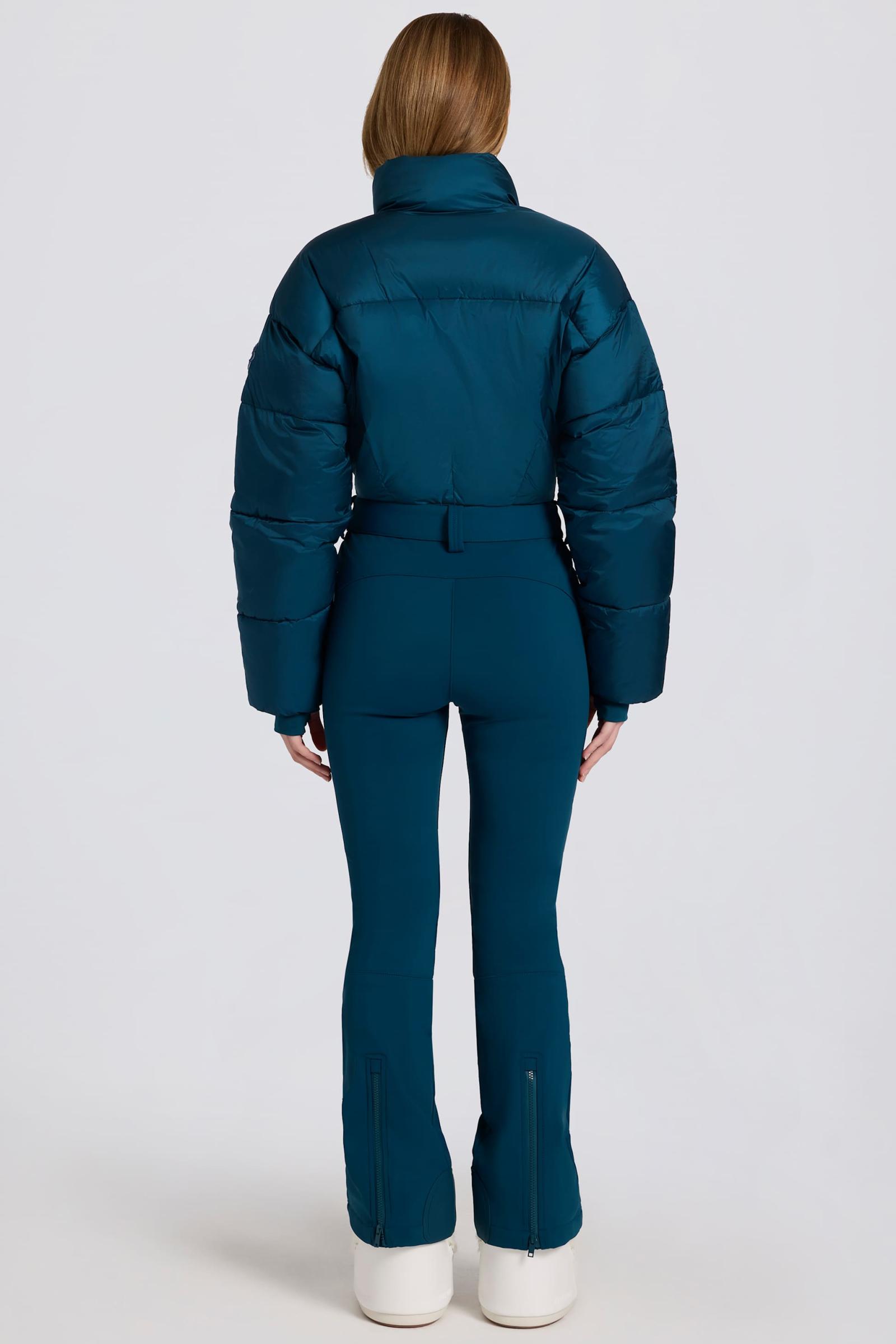 Waterproof Padded Belted Ski Suit In Teal | Bo And Tee United States