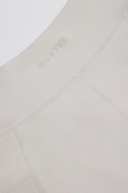 Soft Active Pocket V-waist Mini Shorts In Oat | Bo And Tee United States