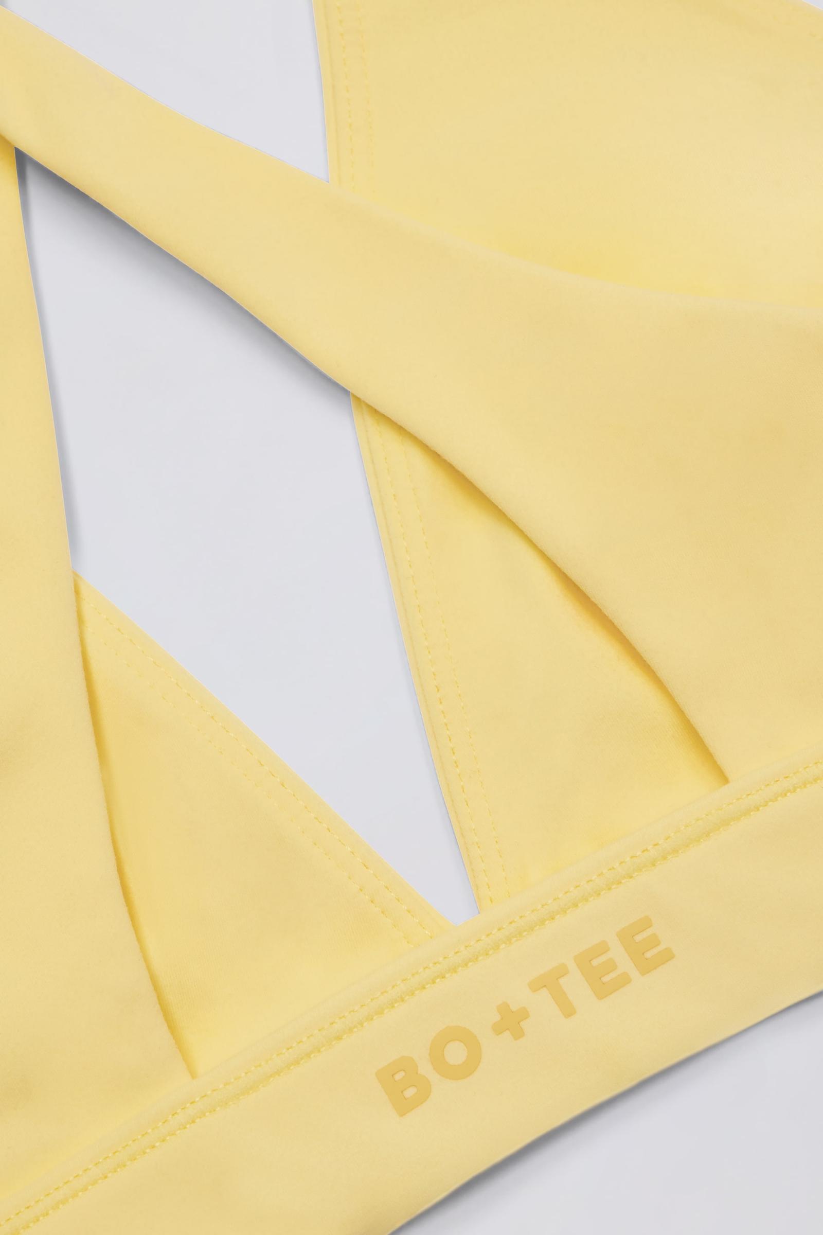 Soft Active Cross-back Sports Bra In Lemon | Bo And Tee United States
