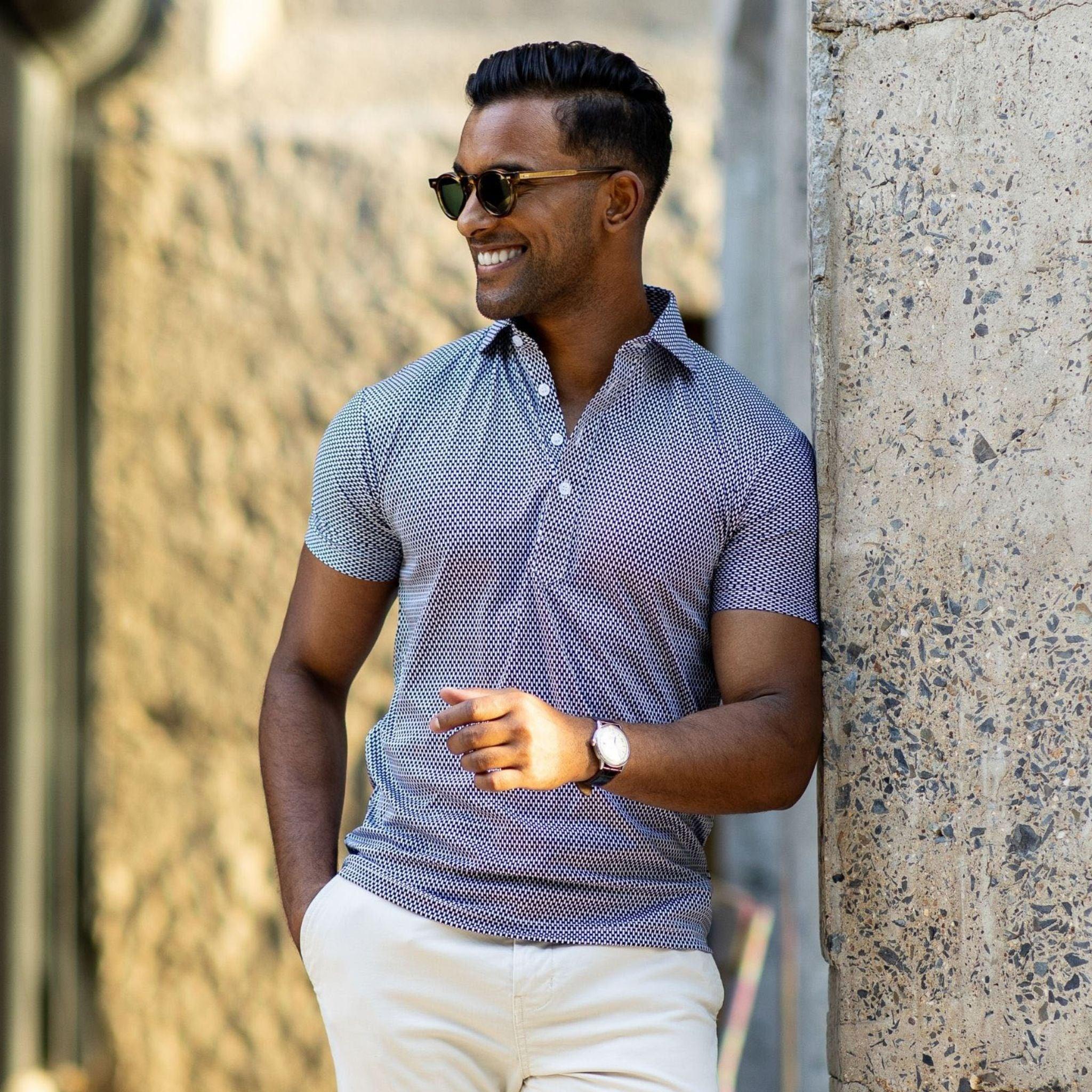 Semi-Spread Collar Polo Vantage Blue | Collars & Co.: Designer Polo ...