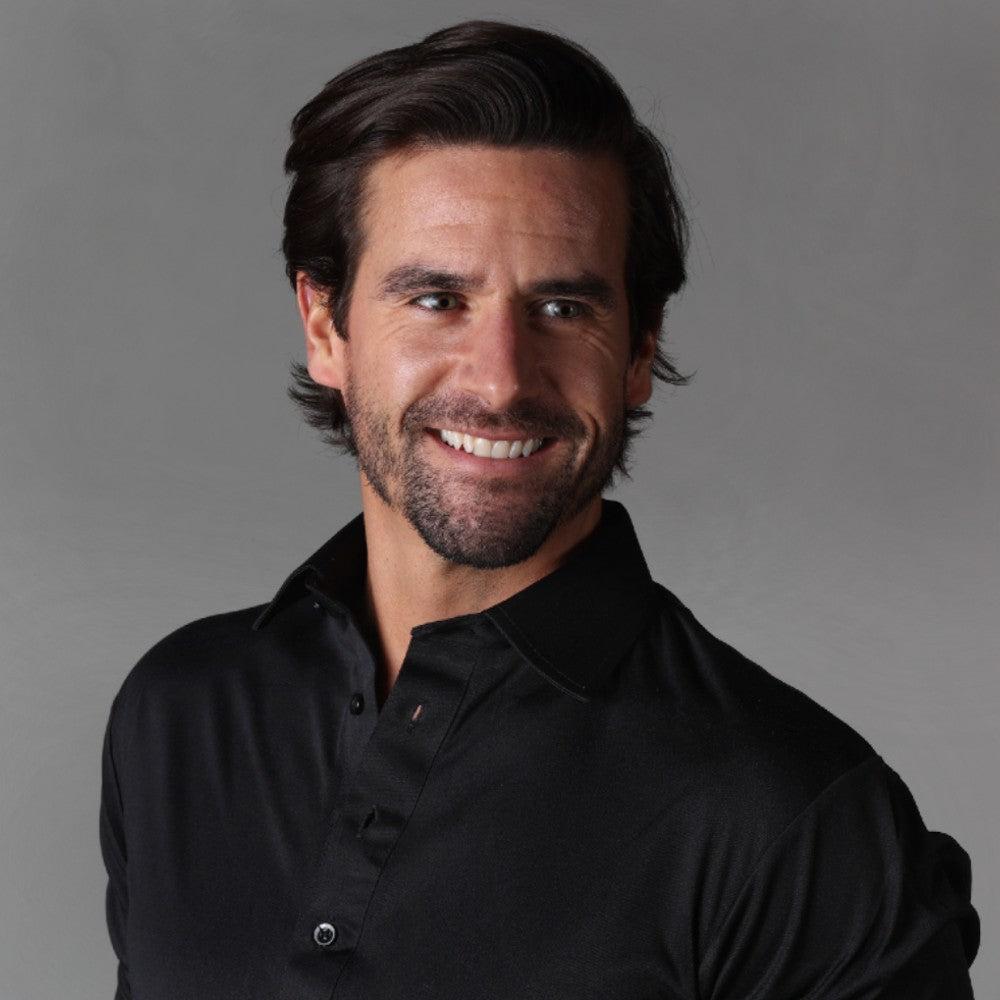 Semi-Spread Collar Polo Black | Collars & Co.: Designer Polo Shirts ...