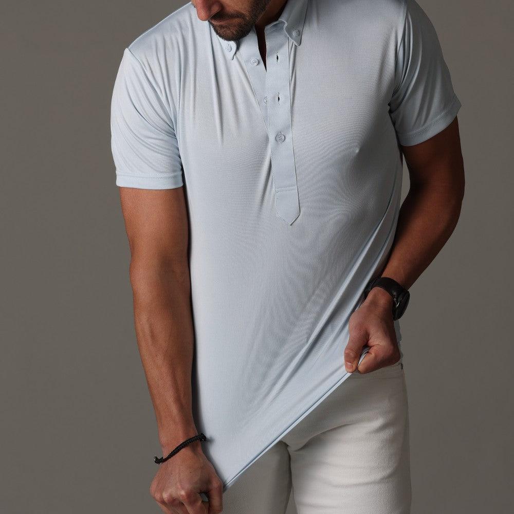 Oxford Button Down Collar Polo Light Blue | Collars & Co: Designer Polo Shirts | Menswear