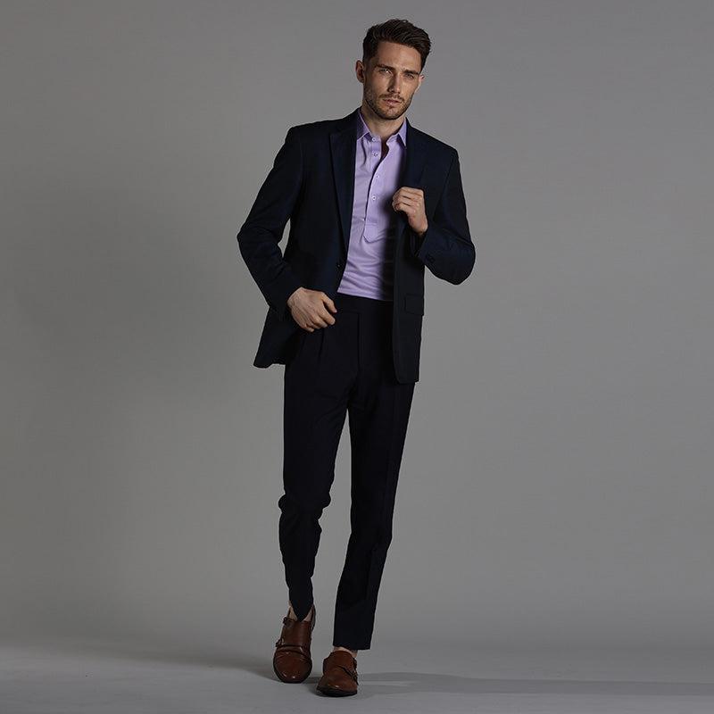 Semi-Spread Collar Polo Lavender | Collars & Co.: Designer Polo Shirts ...