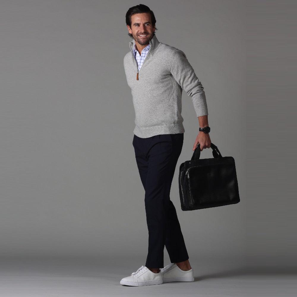 The Original Dress Collar Polo™ Blue Grid Check | Collars & Co ...