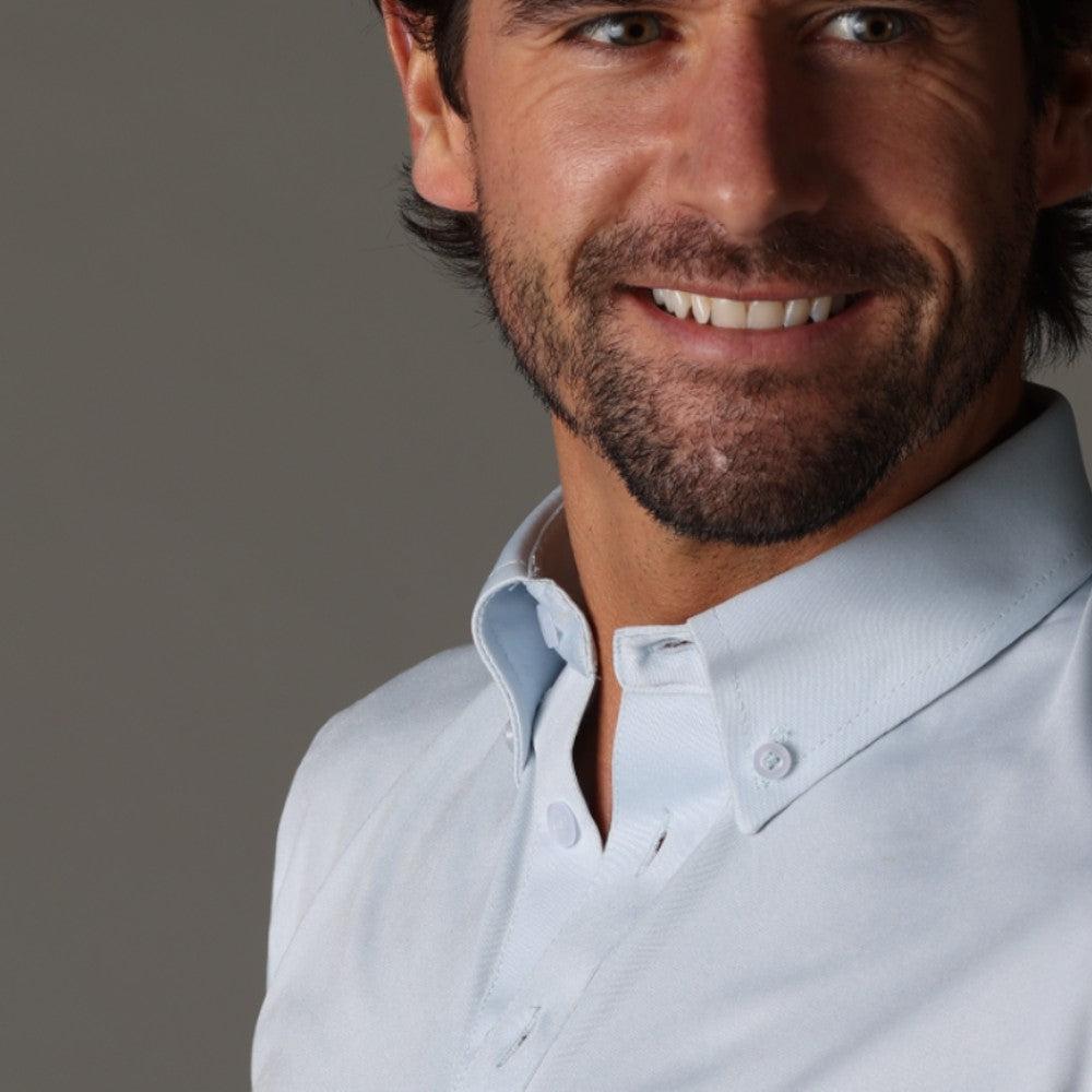 Oxford Button Down Collar Polo Light Blue | Collars & Co: Designer Polo ...