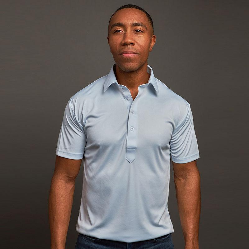 Semi-Spread Collar Polo Light Blue | Collars & Co.: Designer Polo ...