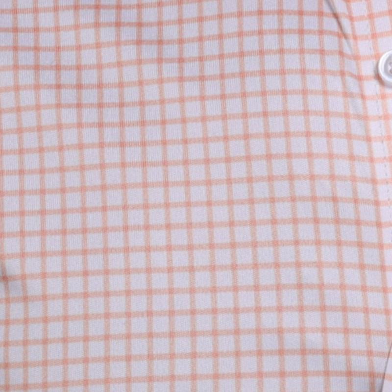 Semi-Spread Collar Polo Orange Grid | Collars & Co.: Designer Polo ...