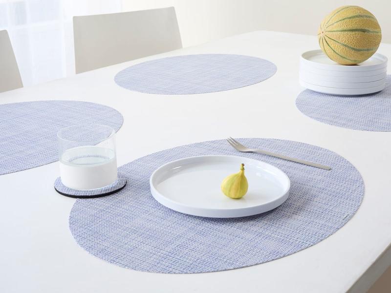 Mini Basketweave Periwinkle Oval Placemat | Chilewich Canada