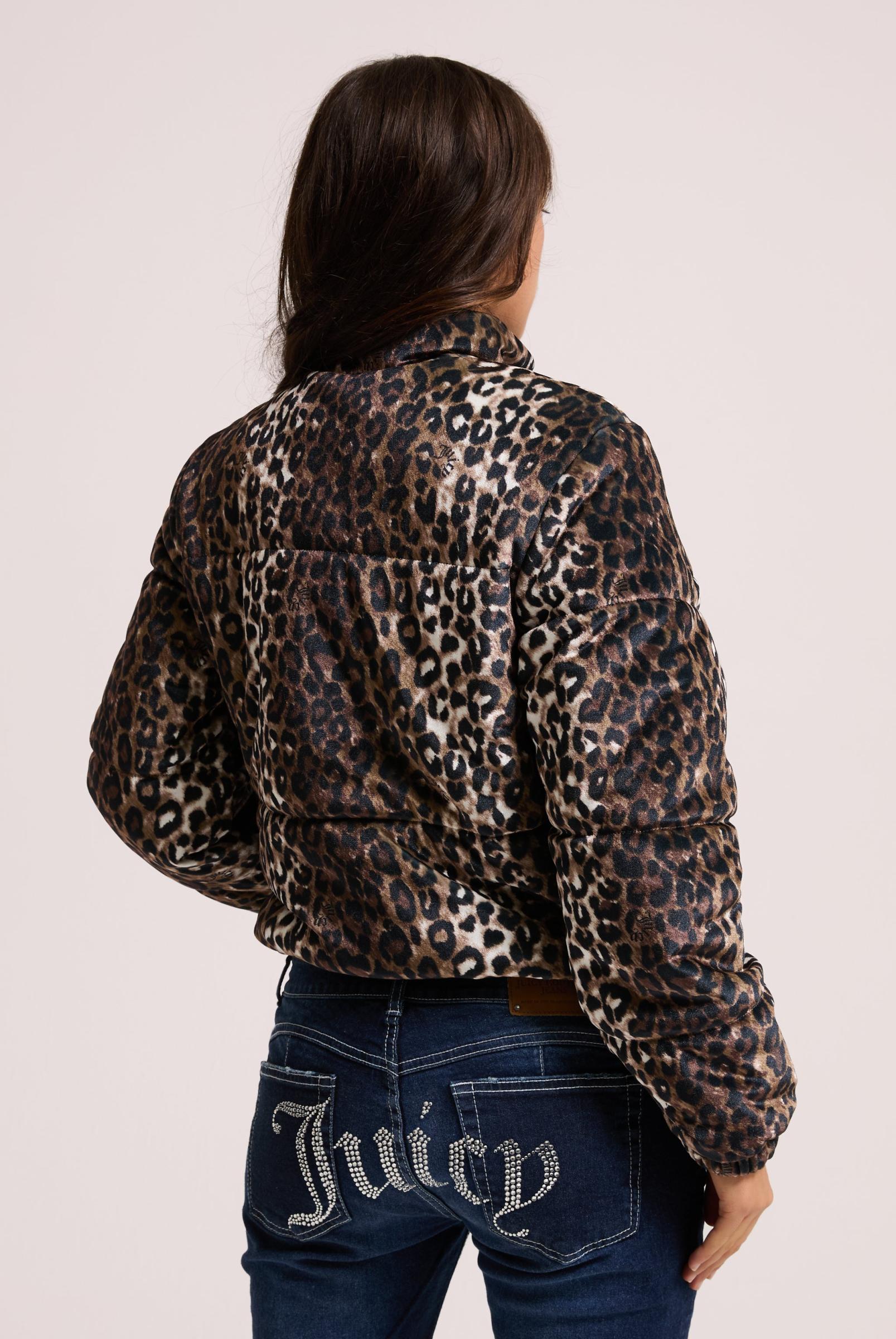 Leopard Print Velour Puffa Jacket | Juicy Couture Germany