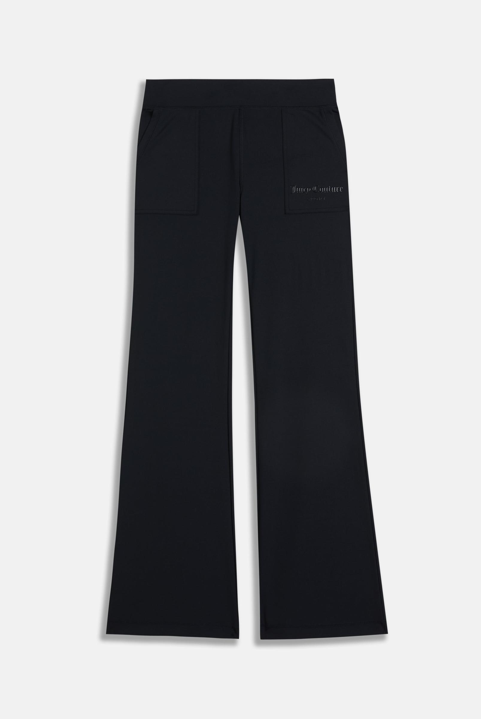 Pantalon À Taille Basse Noir Peached Active | Juicy Couture France