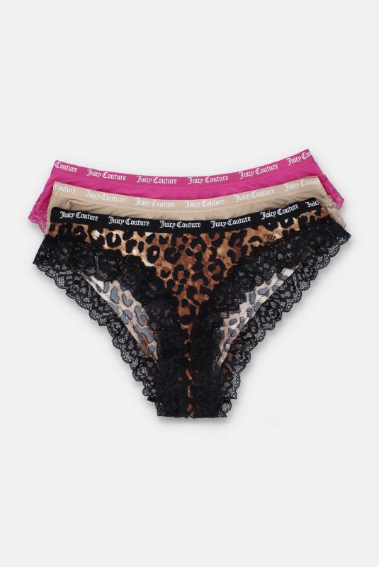 3 Slips En Microfibre Garnis De Dentelle | Juicy Couture France