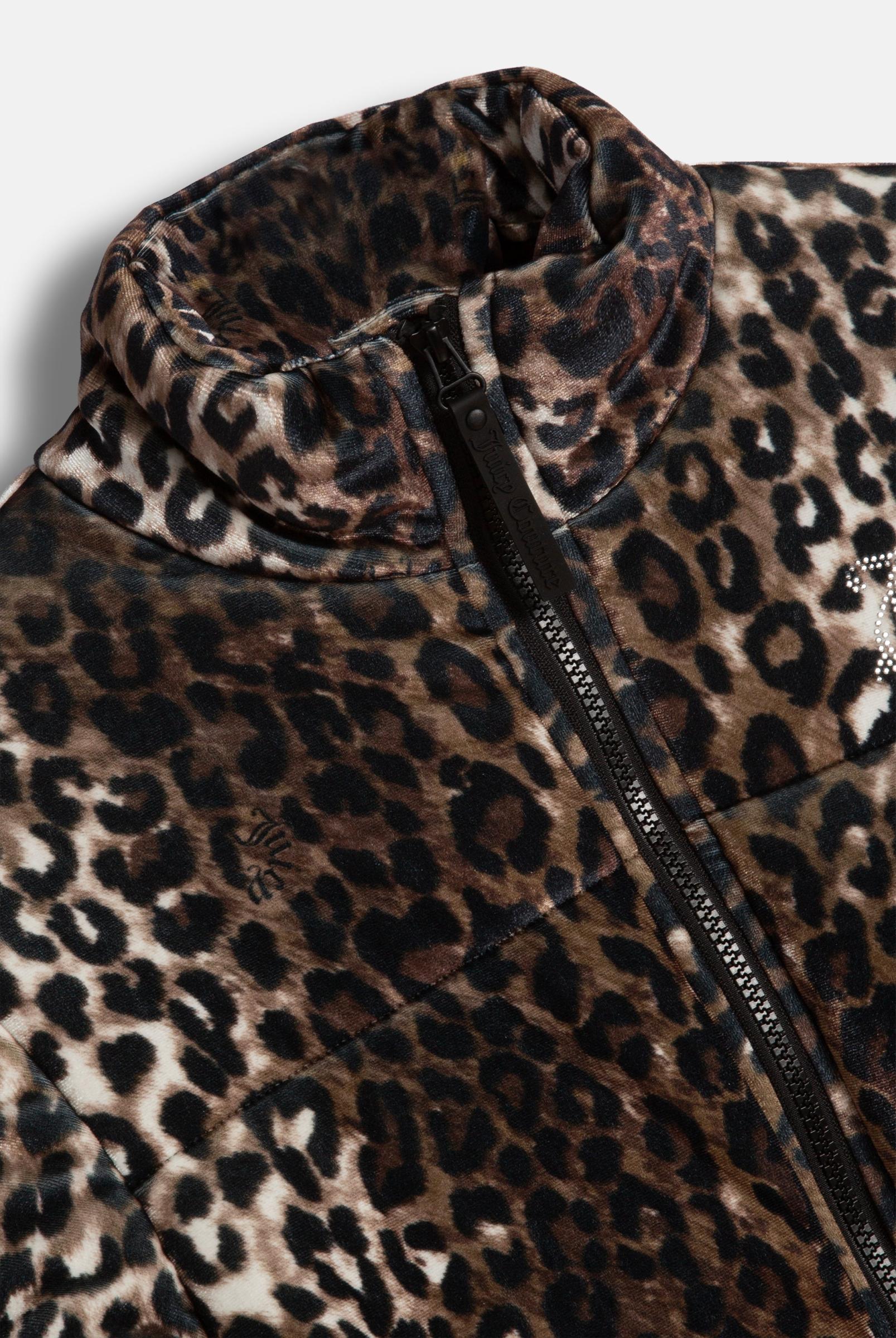 Leopard Print Velour Puffa Jacket | Juicy Couture Germany