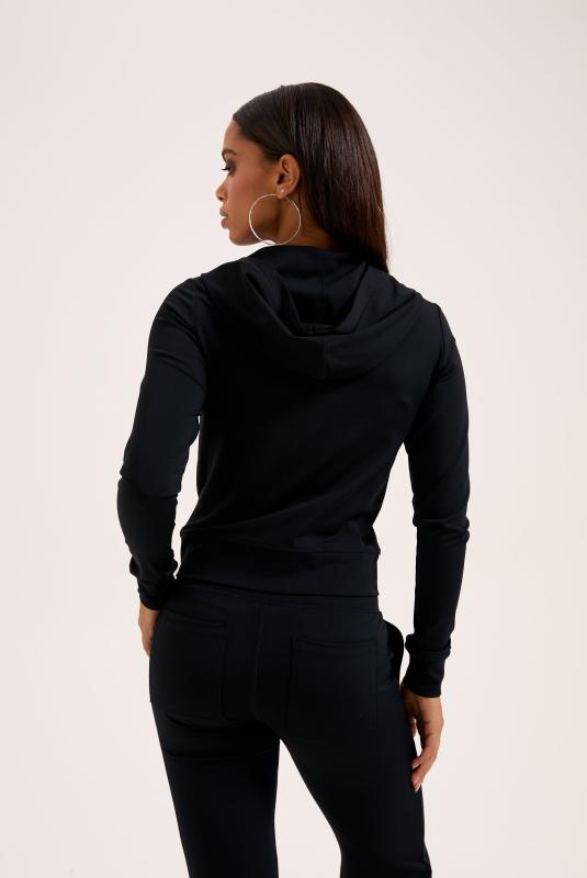 Pantalon À Taille Basse Noir Peached Active | Juicy Couture France