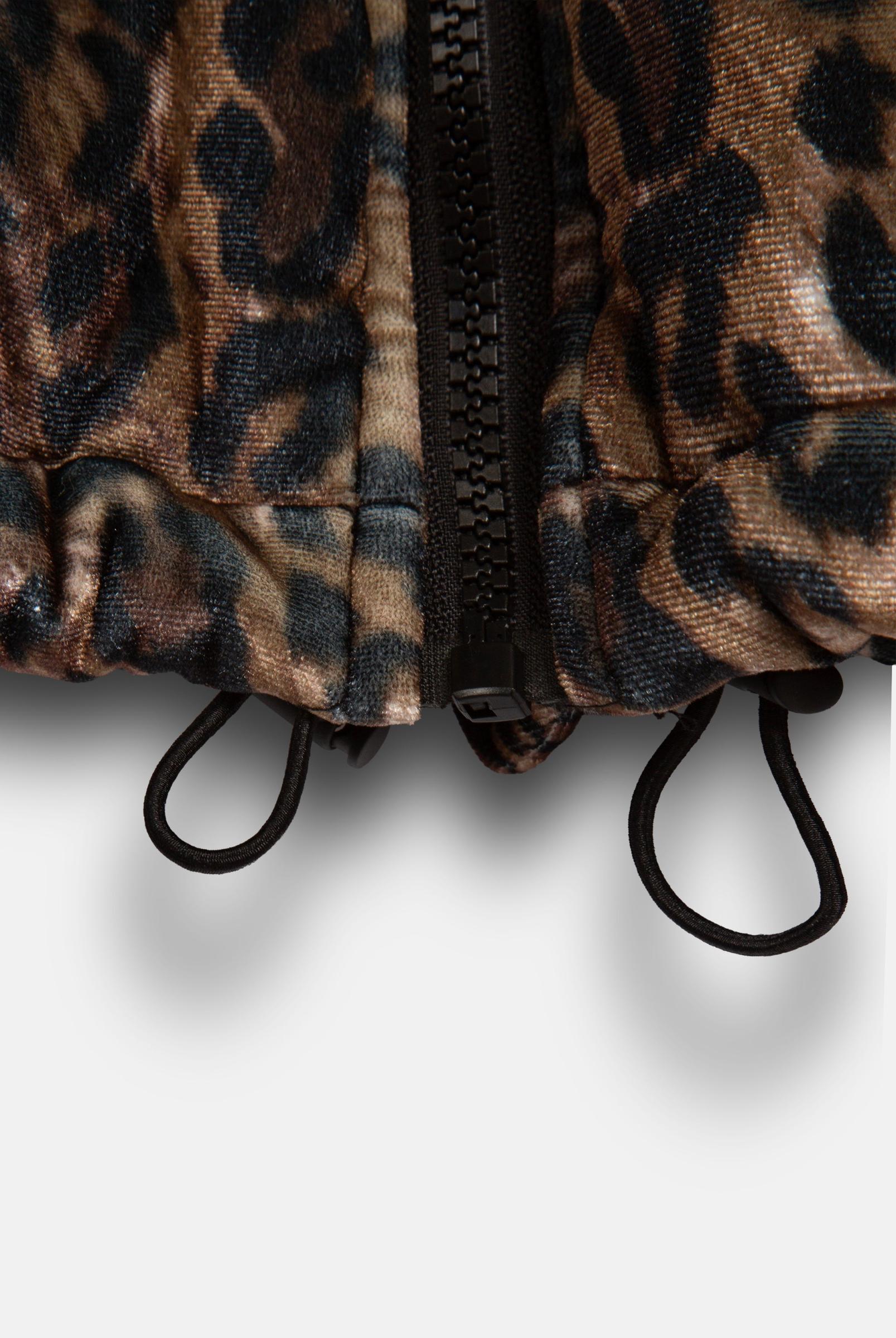 Leopard Print Velour Puffa Jacket | Juicy Couture Germany