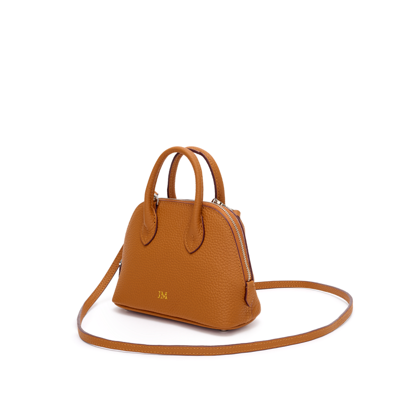 Mini Margot Leather Grained Bag Tan | Lily & Bean Canada - Luxury ...