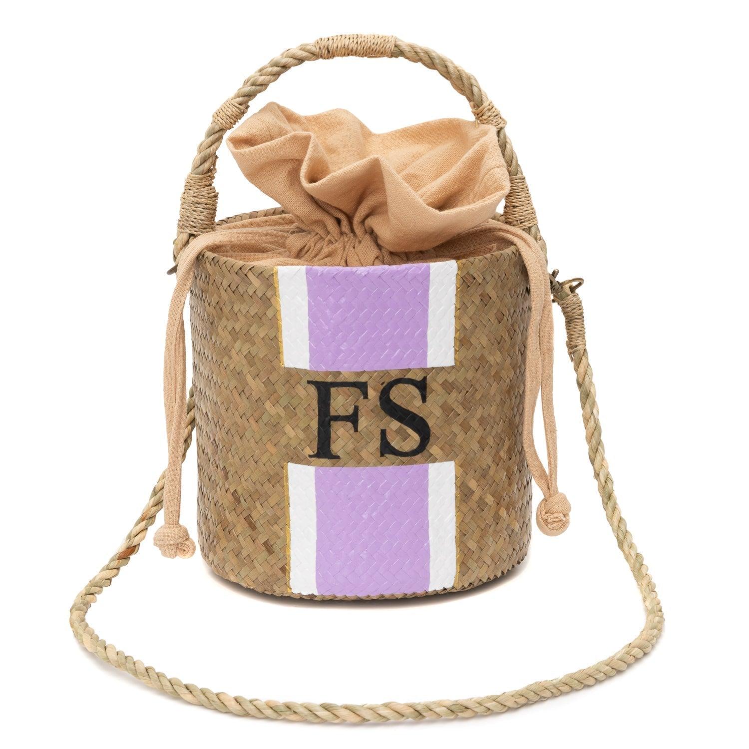 Straw Bucket Bag | Lily & Bean Australia - Luxury Personalised Bags ...